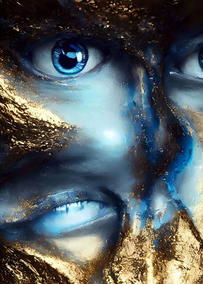 'Demons eyes' Poster, picture, metal print, paint by Lukasz Kobylka ...