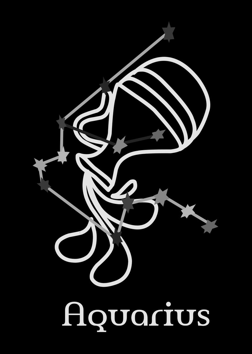 'astronomy cosmos aquarius' Poster, picture, metal print, paint by ...