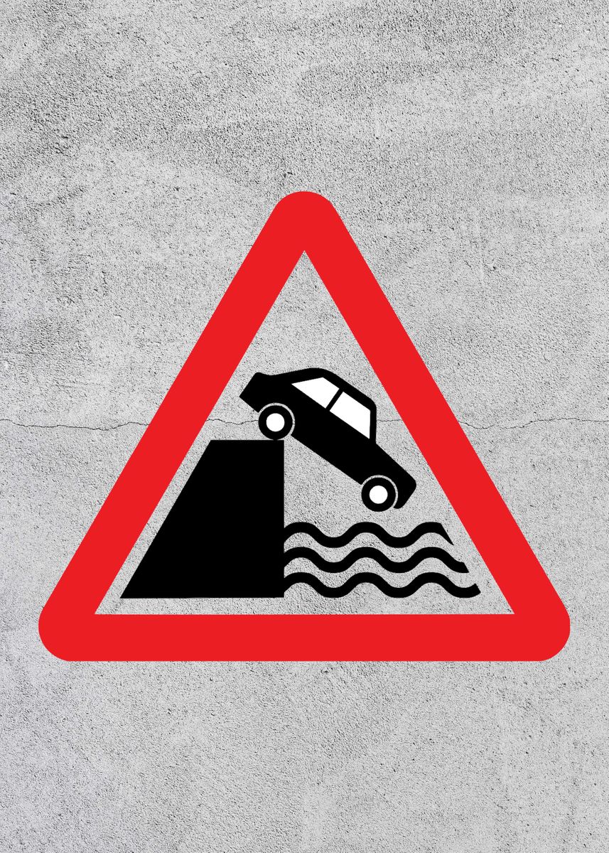 'Warning Sign' Poster, picture, metal print, paint by Poster ...