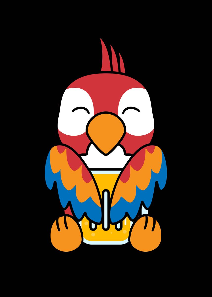 'Parrot Beer ' Poster by PetPrints | Displate