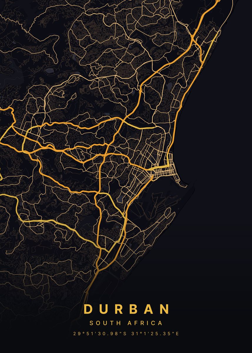 'Durban South Africa' Poster by Kemi Solaja | Displate