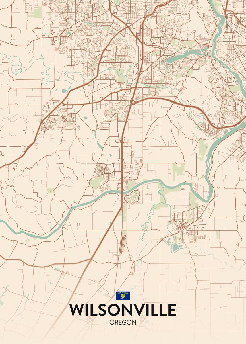 'Wilsonville OR' Poster, picture, metal print, paint by IMR Designs ...