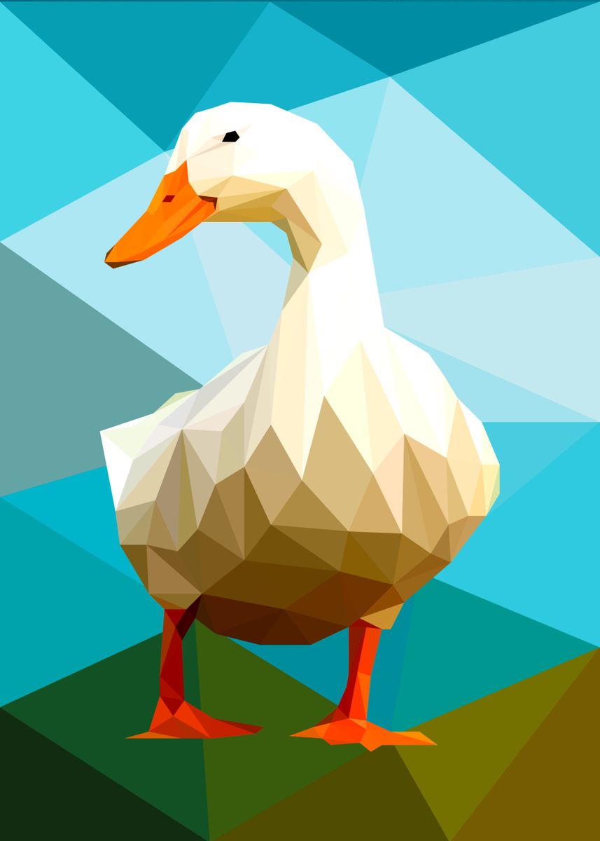 'Duck' Poster, picture, metal print, paint by toan nguyen | Displate