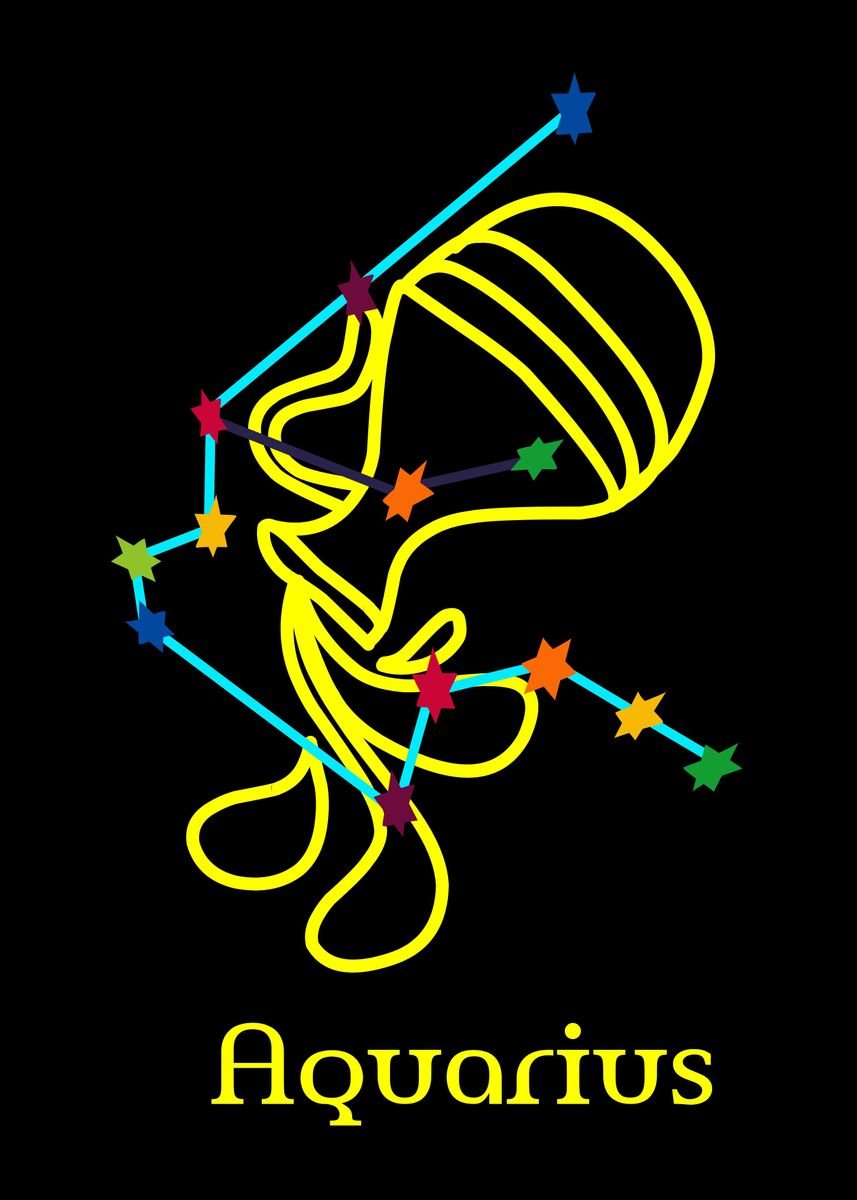 'aquarius star space' Poster by Mshel Tyan | Displate