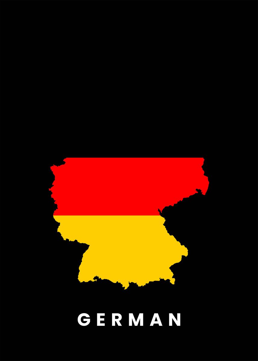 'German map flag' Poster, picture, metal print, paint by Jesica Hell ...