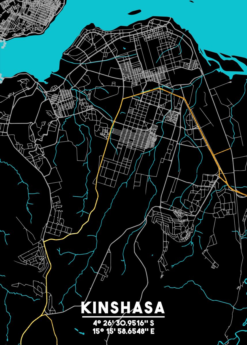 'Kinshasa Congo' Poster, picture, metal print, paint by Clayborne Frank ...