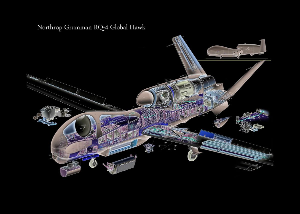 'Northrop Grumman RQ 4 Glob' Poster by Mod Yof | Displate