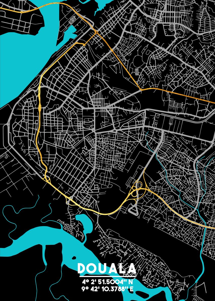 'Douala Cameroon' Poster by Clayborne Frank | Displate