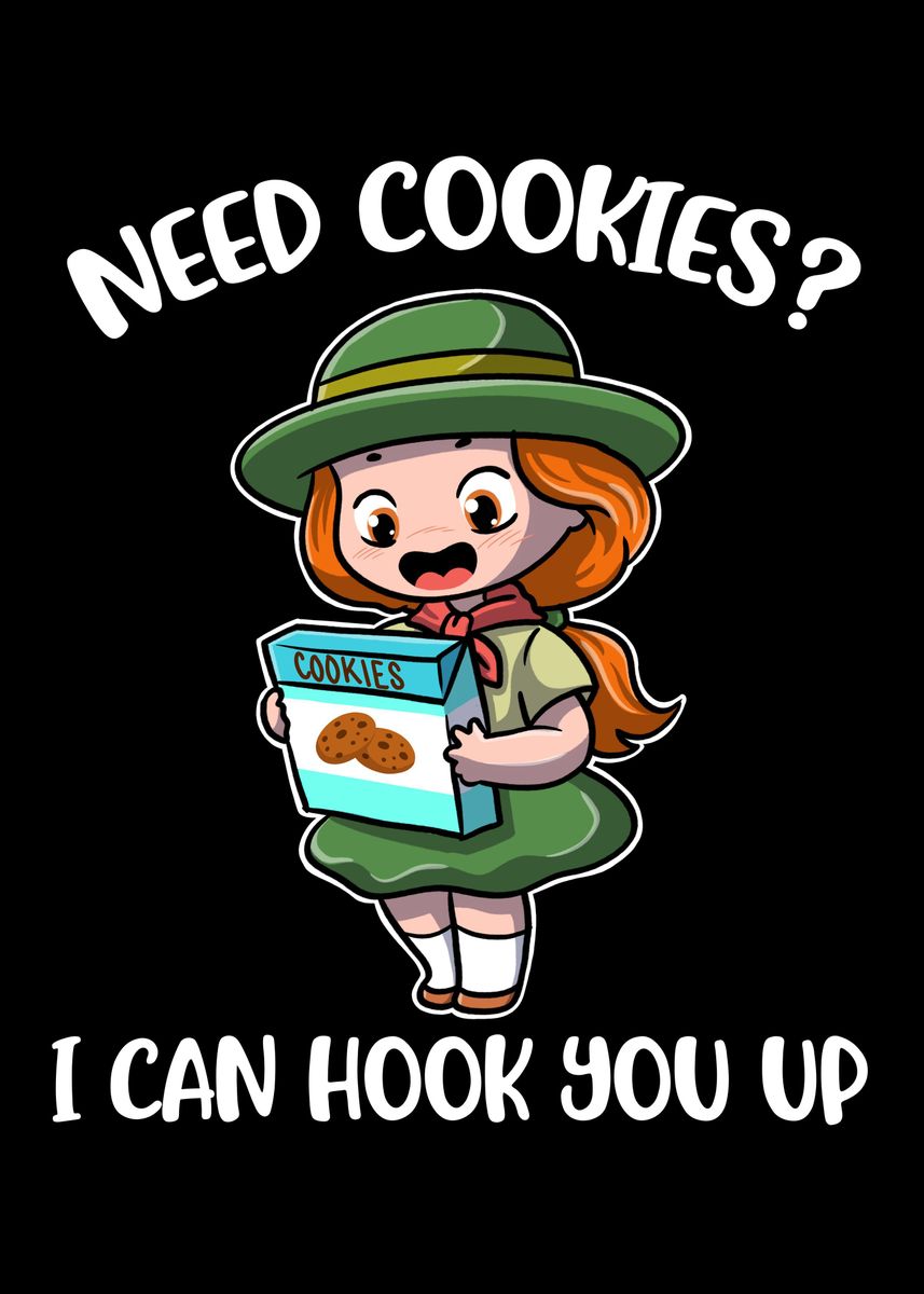 'Need Cookies I Can Hook' Poster by CatRobot | Displate