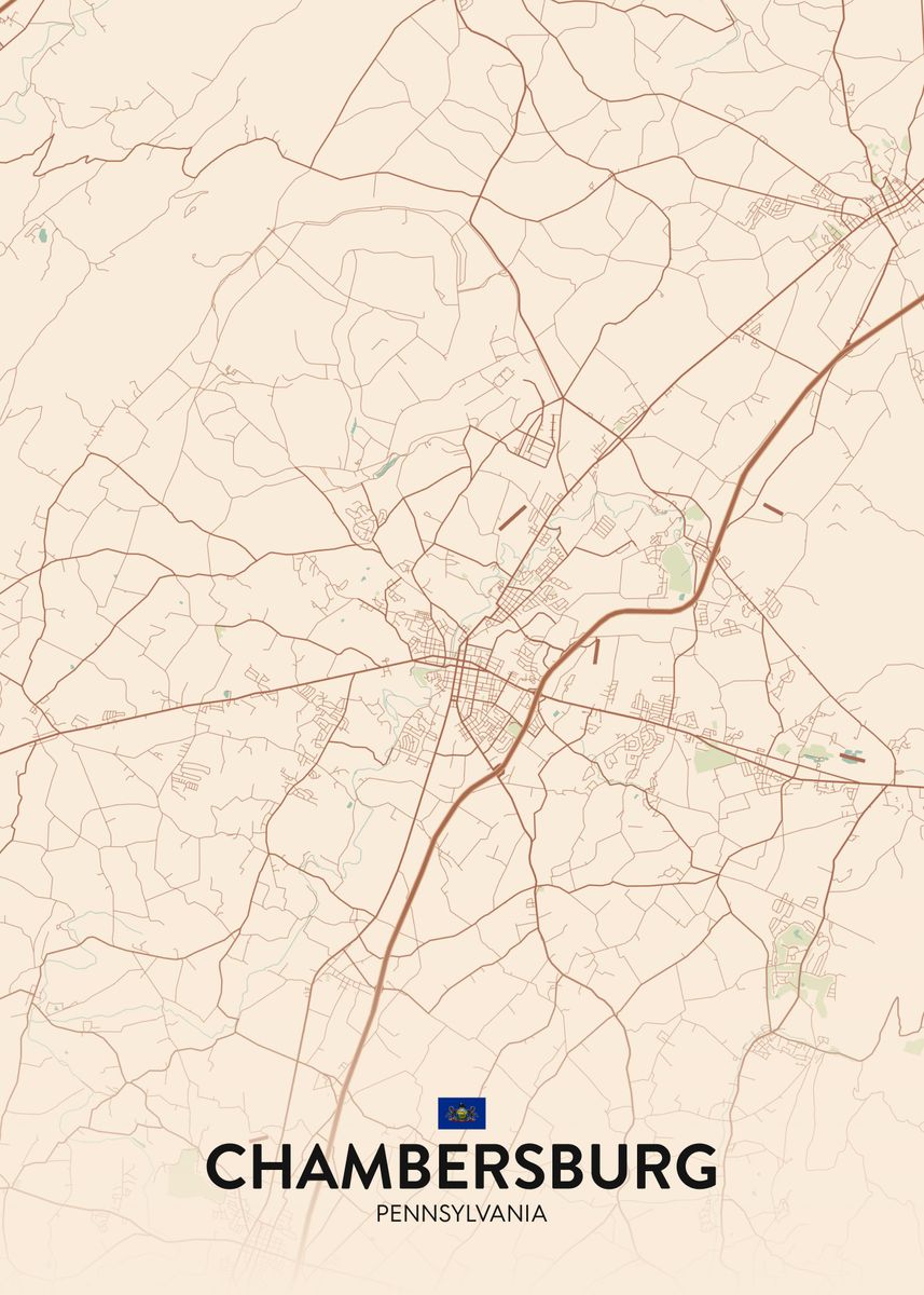 'Chambersburg PA' Poster, picture, metal print, paint by IMR Designs ...