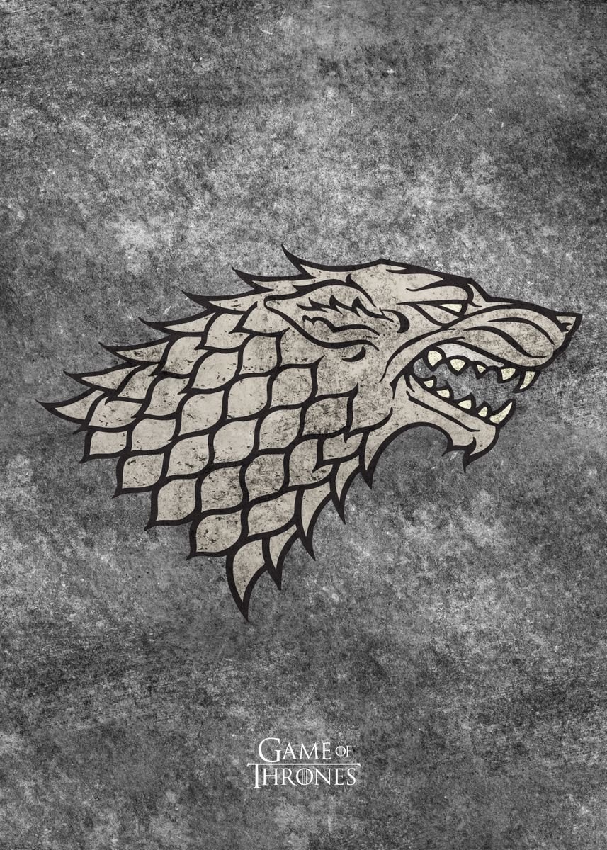 'Stark Dark Sigil' Poster, picture, metal print, paint by Game of ...