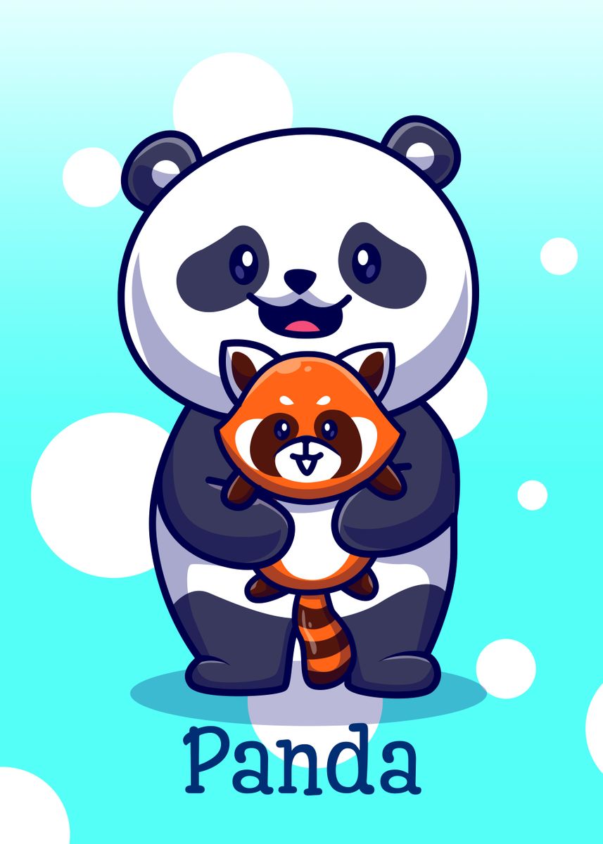 'Panda' Poster, picture, metal print, paint by tona Billi | Displate