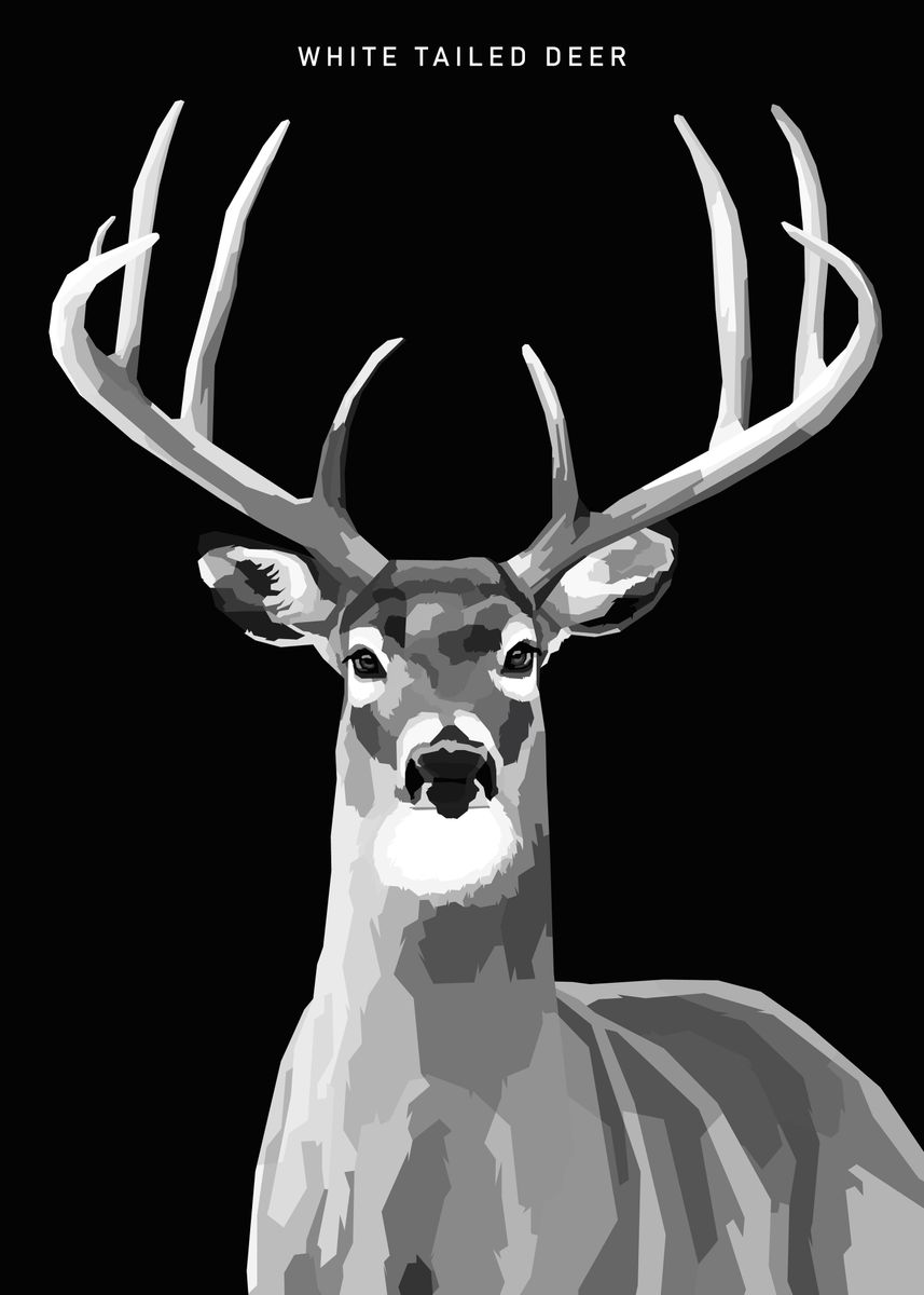 'Animals Deer' Poster, picture, metal print, paint by Siksis Art | Displate