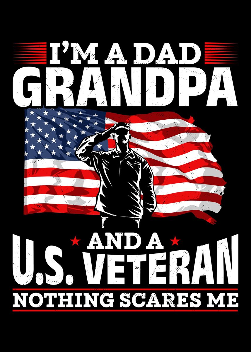 'Patriotic Dad Grandpa' Poster by professionaldesigns | Displate