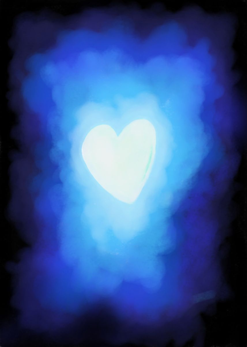 'Blue Love Gradation' Poster by Aji Juniawan | Displate