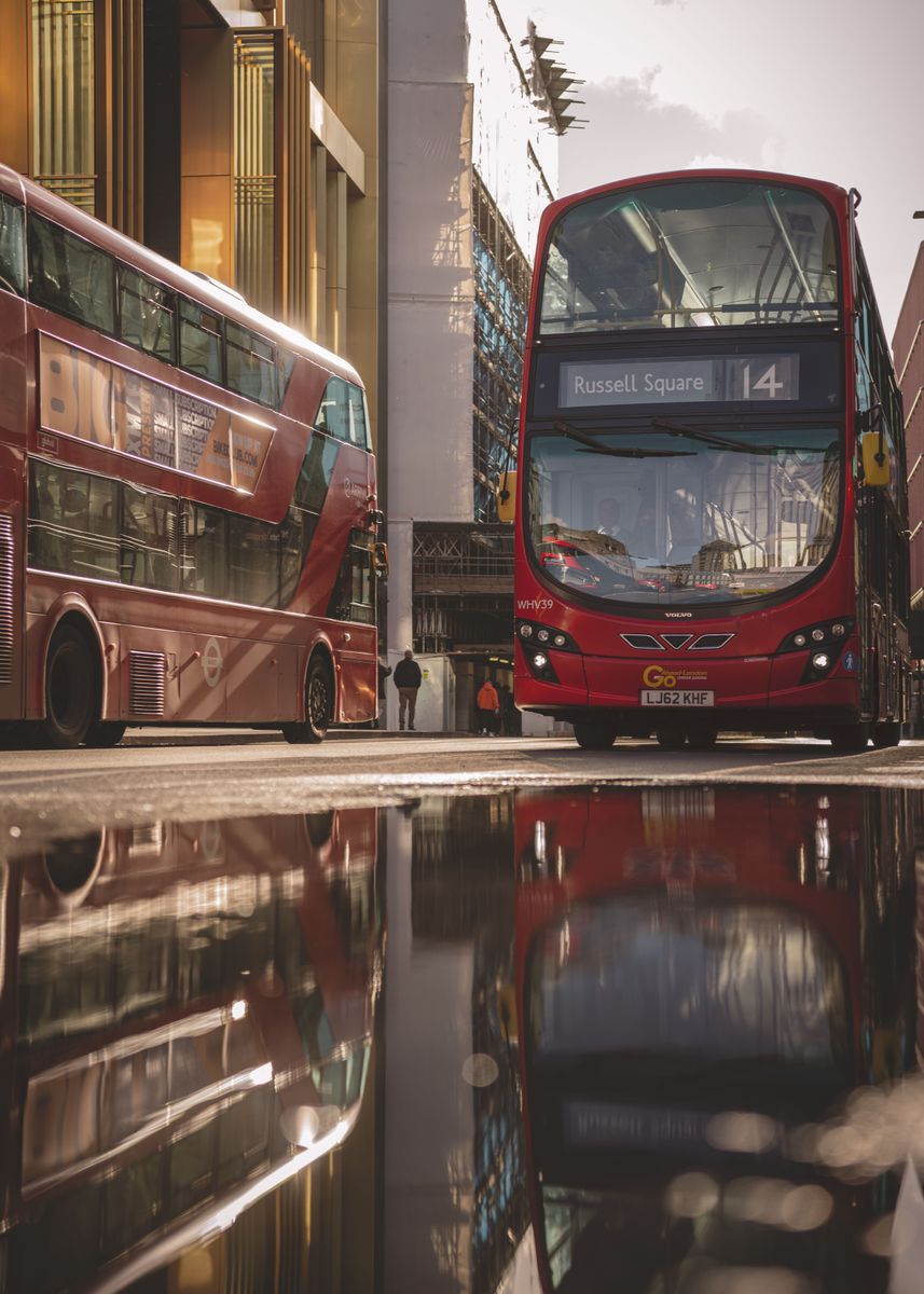 'london bus' Poster, picture, metal print, paint by nicolas stempien ...