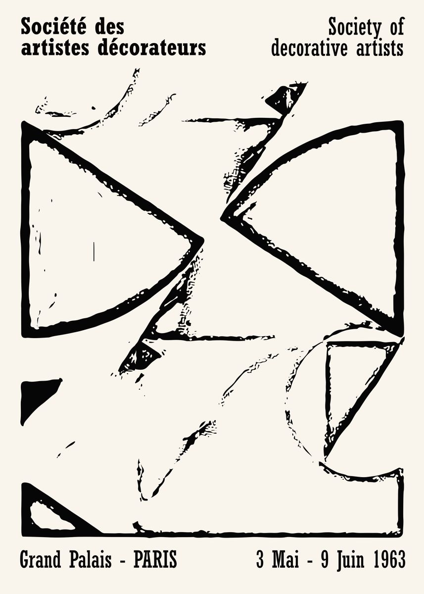 'French Art Exhibition' Poster, picture, metal print, paint by BluePinkPanther | Displate