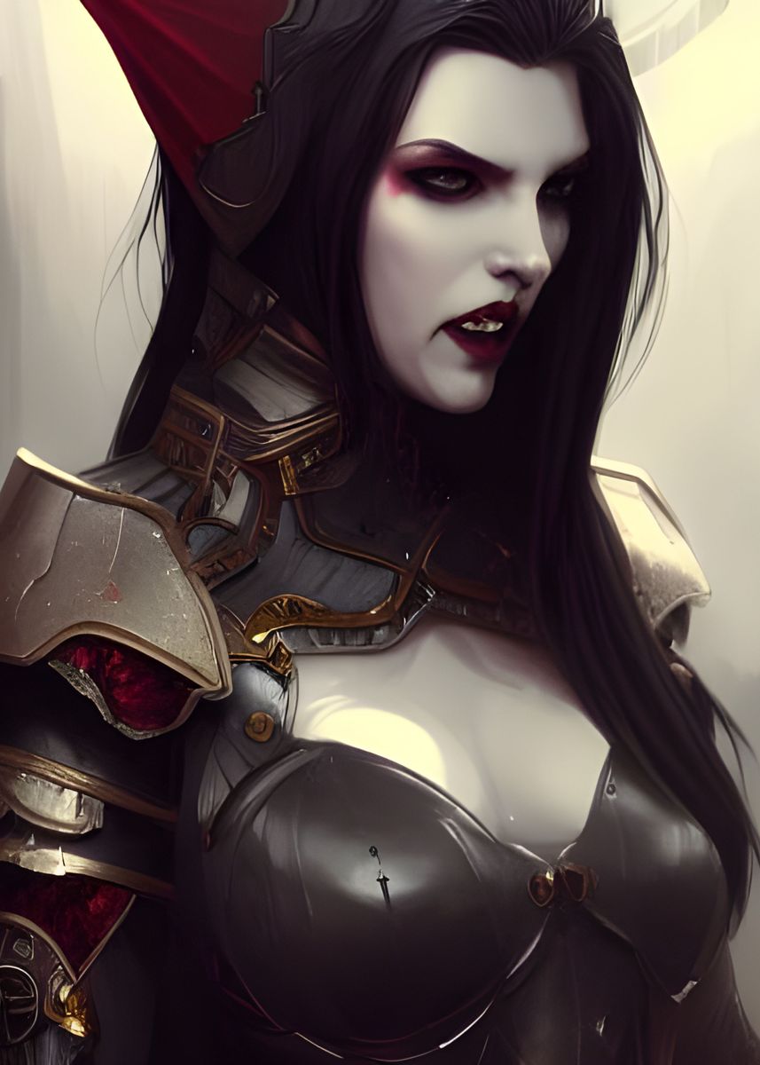 ' Female Vampire Warrior ' Poster by DragonFuse | Displate