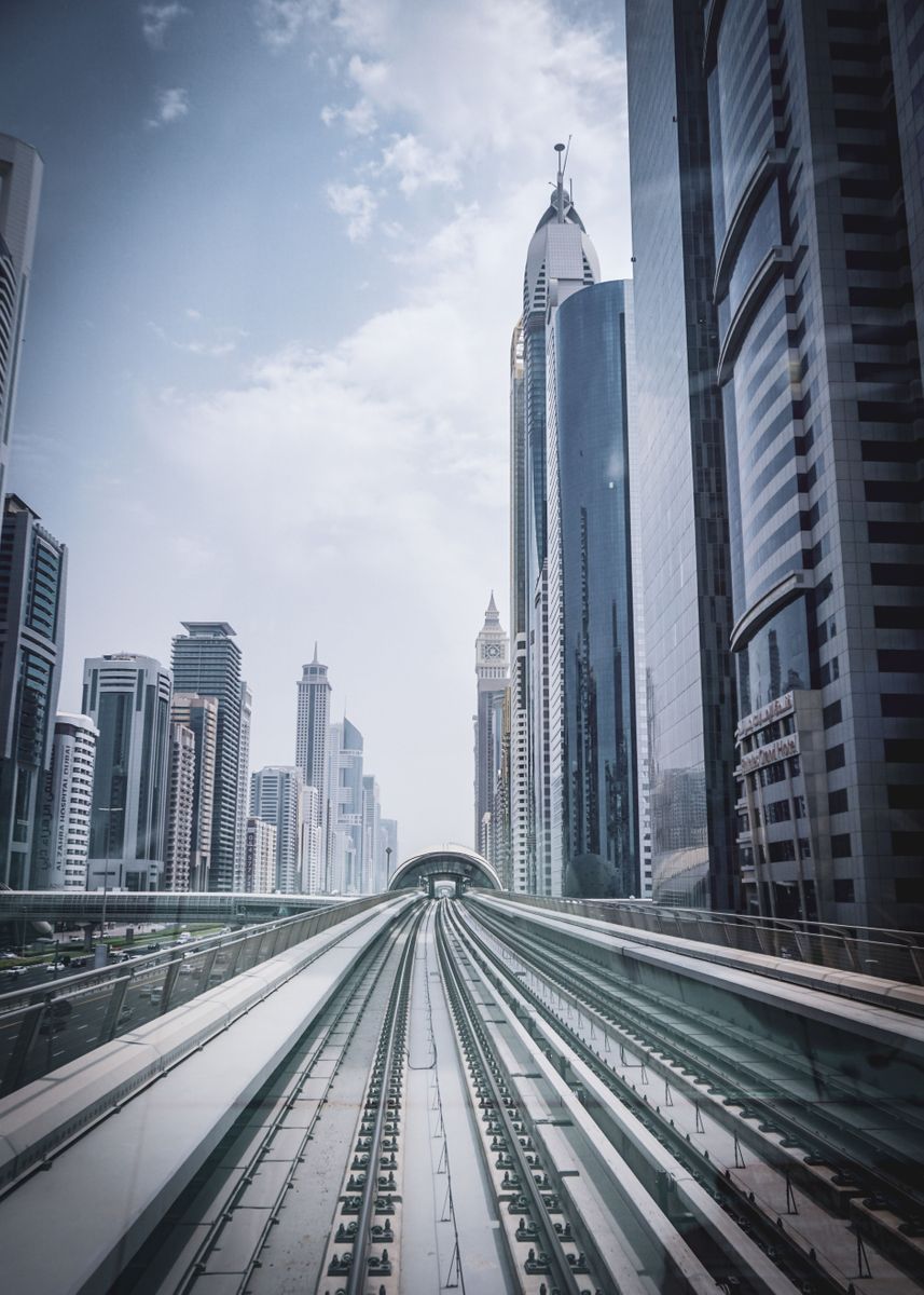 'Grey Cityscape Travel ' Poster by Stephen Bredenkamp | Displate