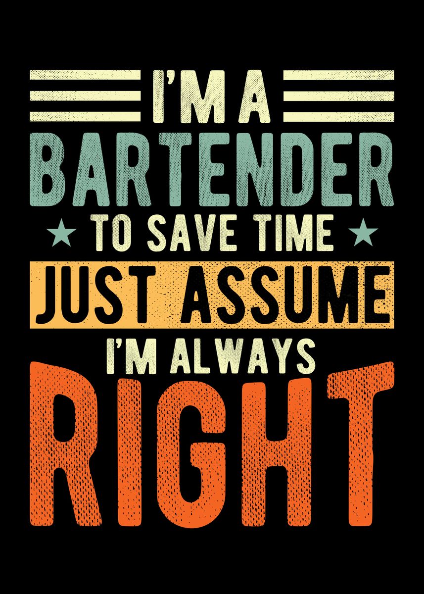 'Bartender' Poster by schmugo | Displate