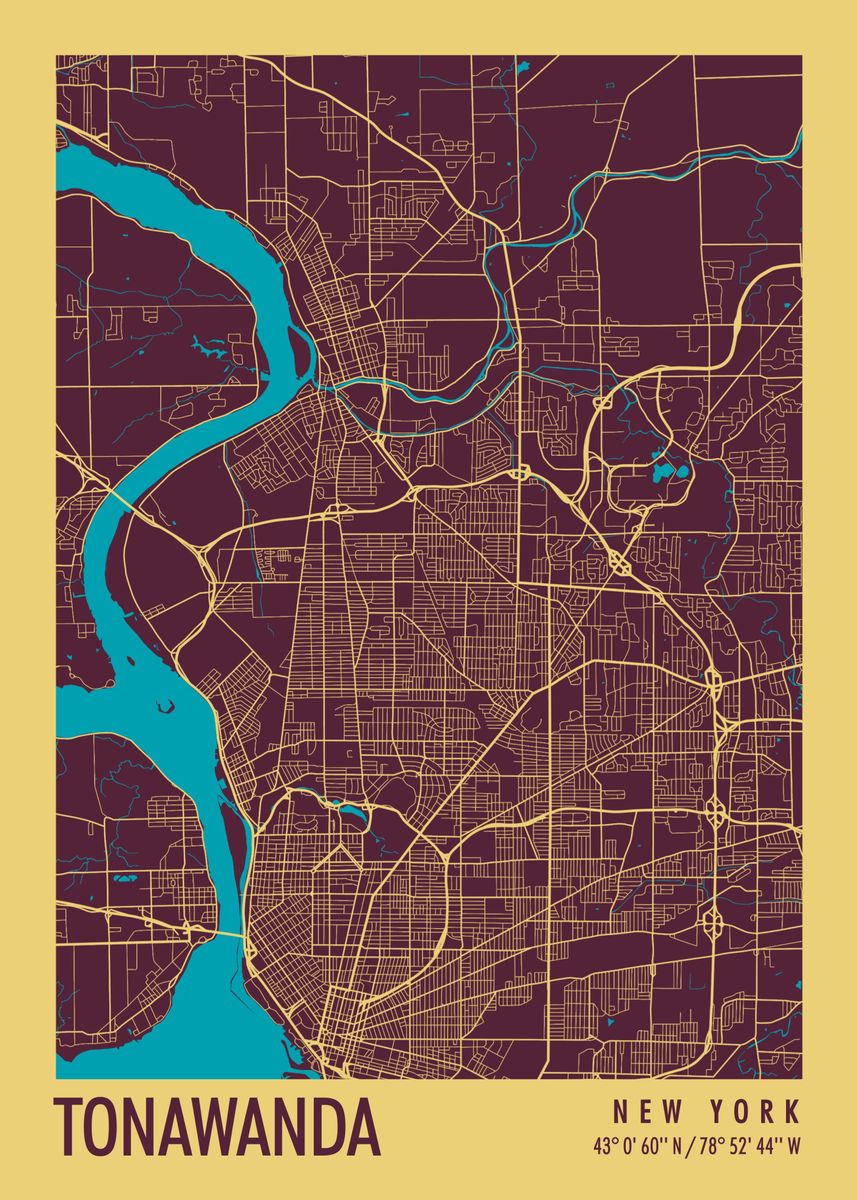 'Tonawanda' Poster, picture, metal print, paint by Miracle Studio ...