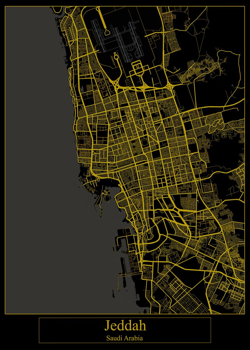 'Jeddah Saudi Arabia' Poster by Zake Yonkou | Displate