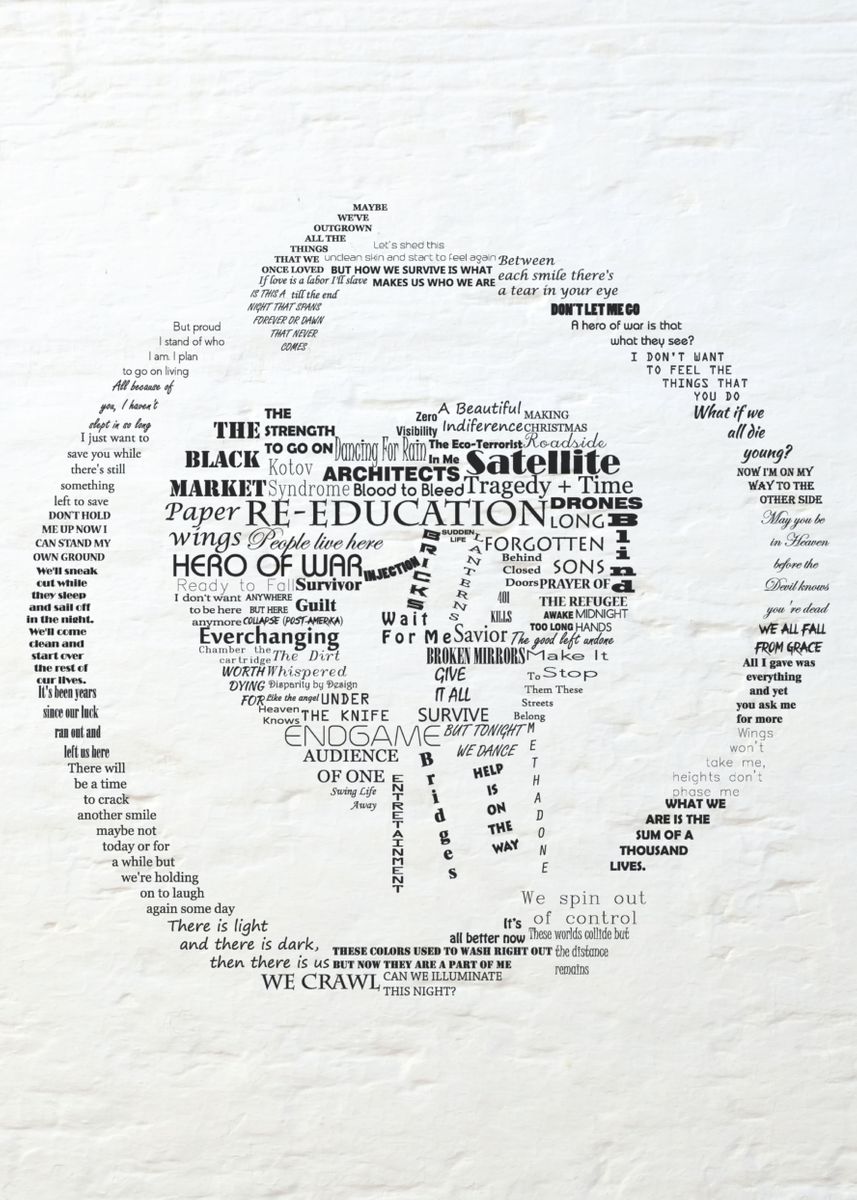 'Rise Against Typographic' Poster, picture, metal print, paint by EV ...