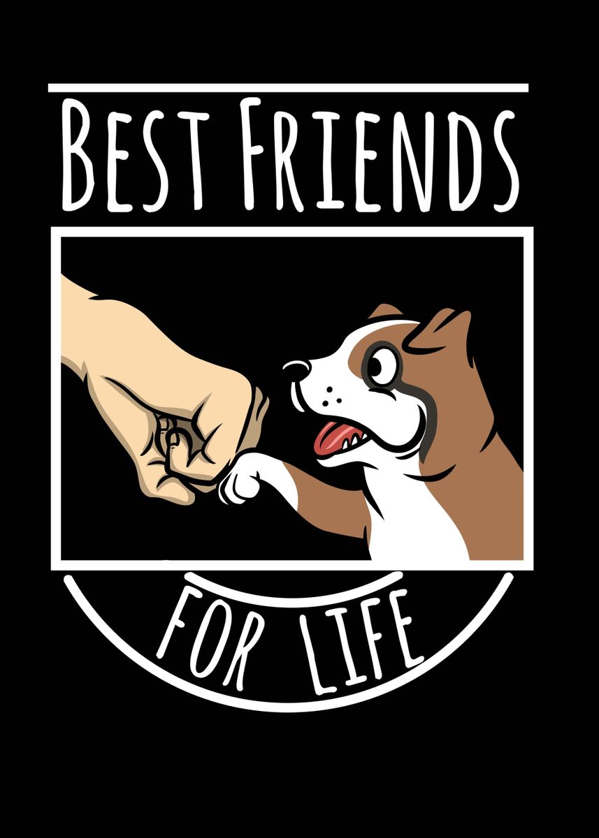 'Boxer Dog Best Friends ' Poster, picture, metal print, paint by ...