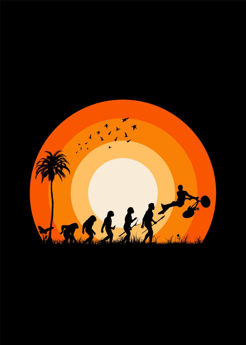'evolution of bmx' Poster, picture, metal print, paint by Greatest of ...