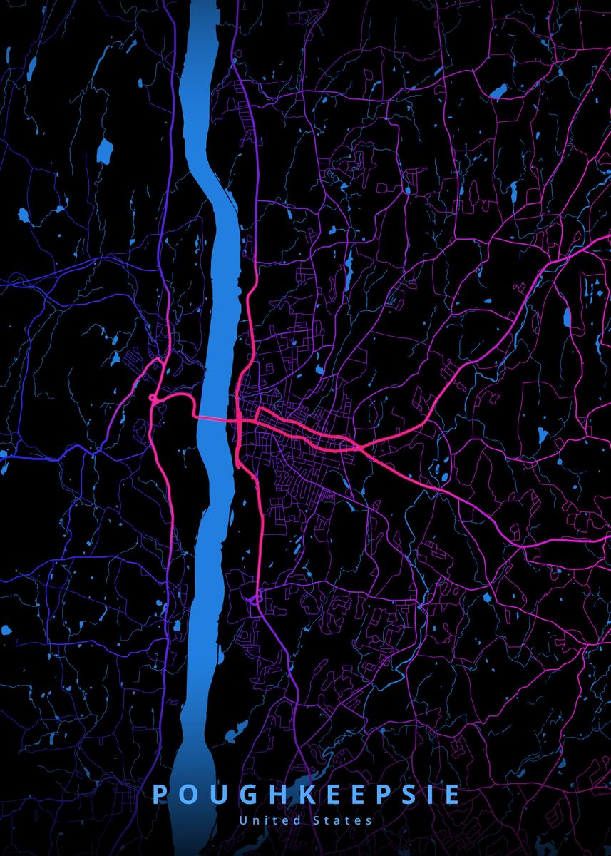 'Poughkeepsie ' Poster, picture, metal print, paint by Deeo | Displate