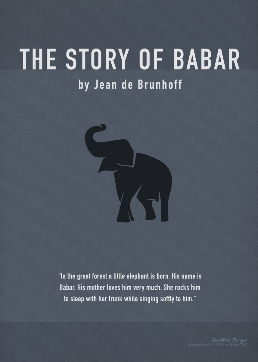 'Story of Babar by Brunhoff' Poster by Design Turnpike | Displate