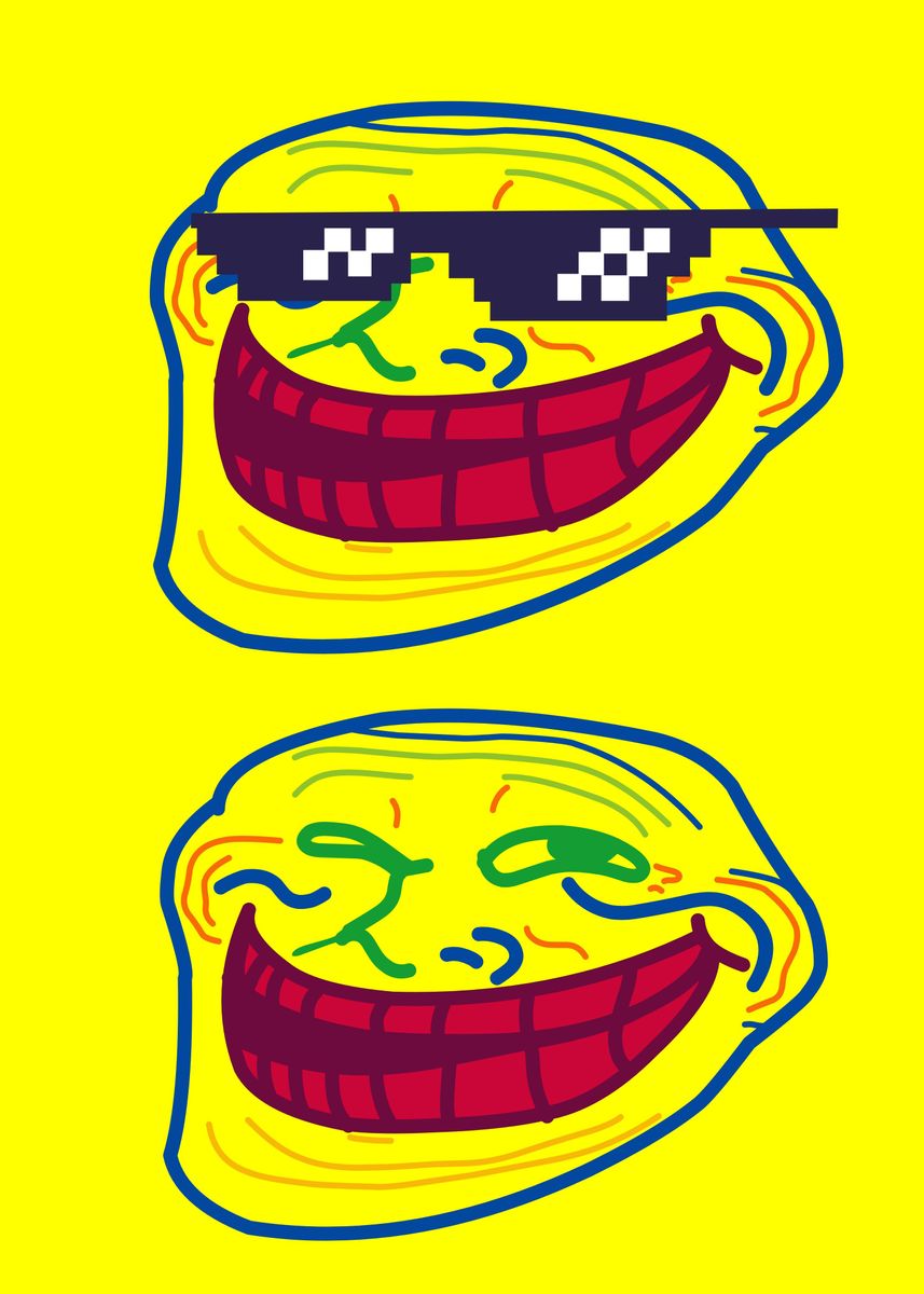 'meme joke funny' Poster, picture, metal print, paint by Mshel Tyan ...