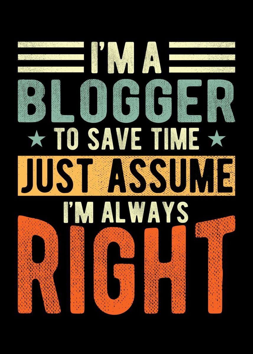 'Blogger' Poster, picture, metal print, paint by schmugo | Displate