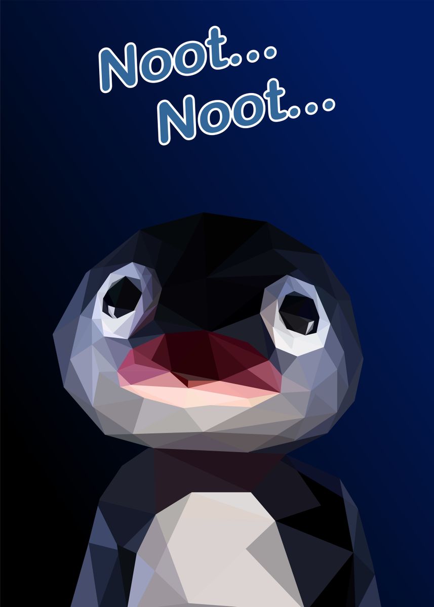 'noot noot' Poster, picture, metal print, paint by Lowpoly Posters ...