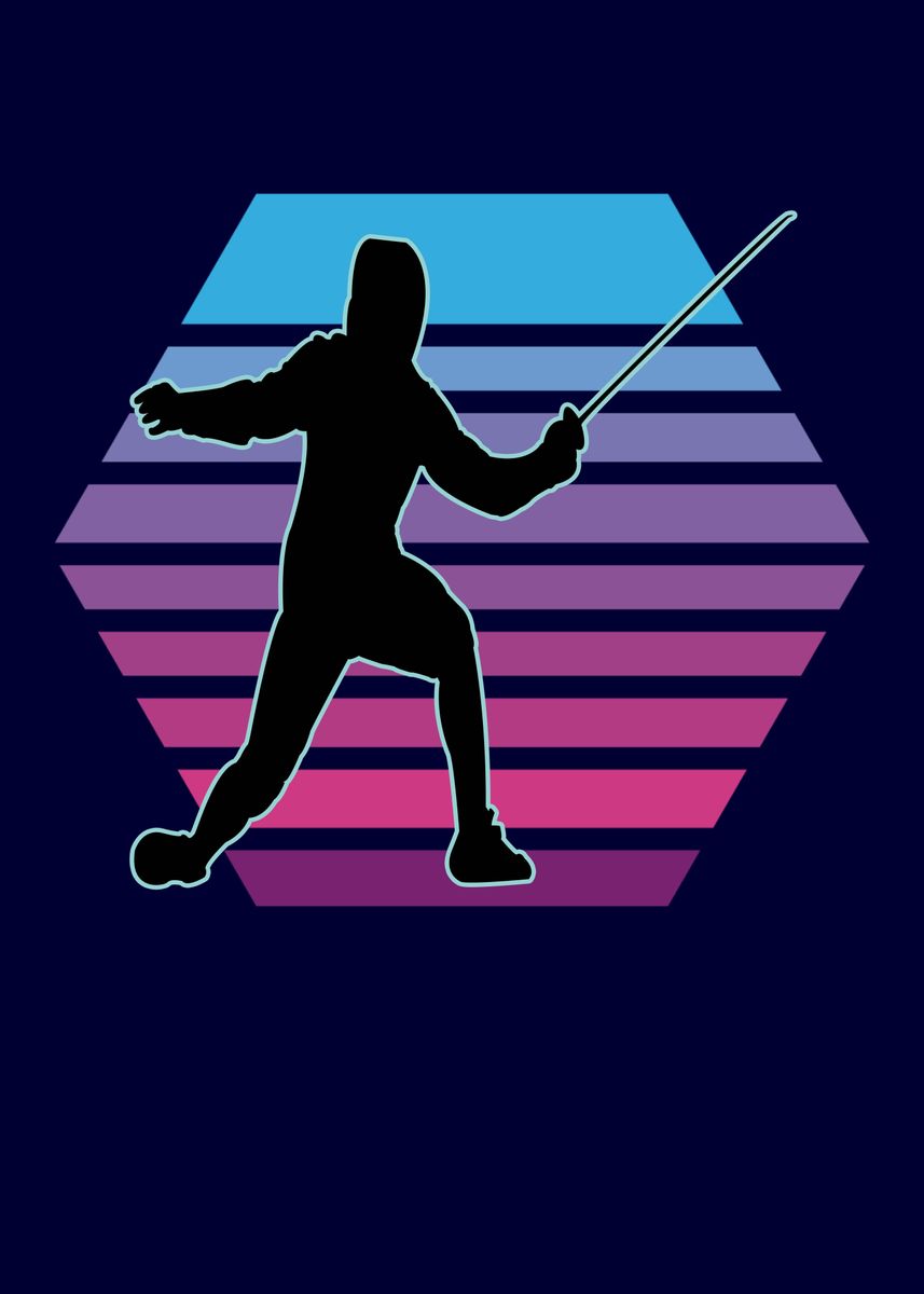 'Fencing' Poster, picture, metal print, paint by MzumO | Displate