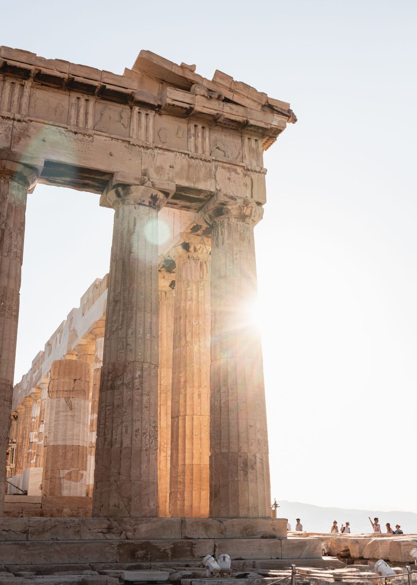 'Parthenon Sun Glare' Poster, picture, metal print, paint by ...