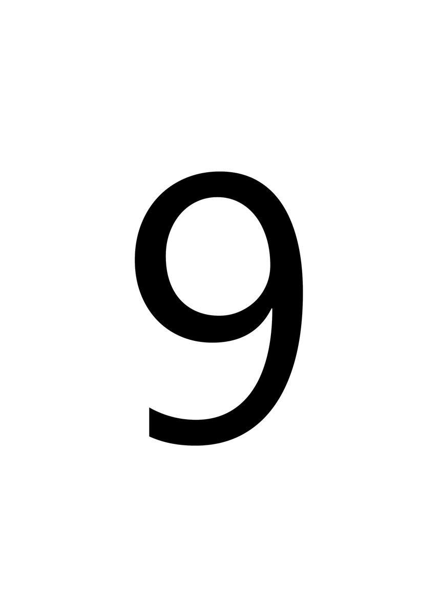 '9' Poster, picture, metal print, paint by Number Nine | Displate