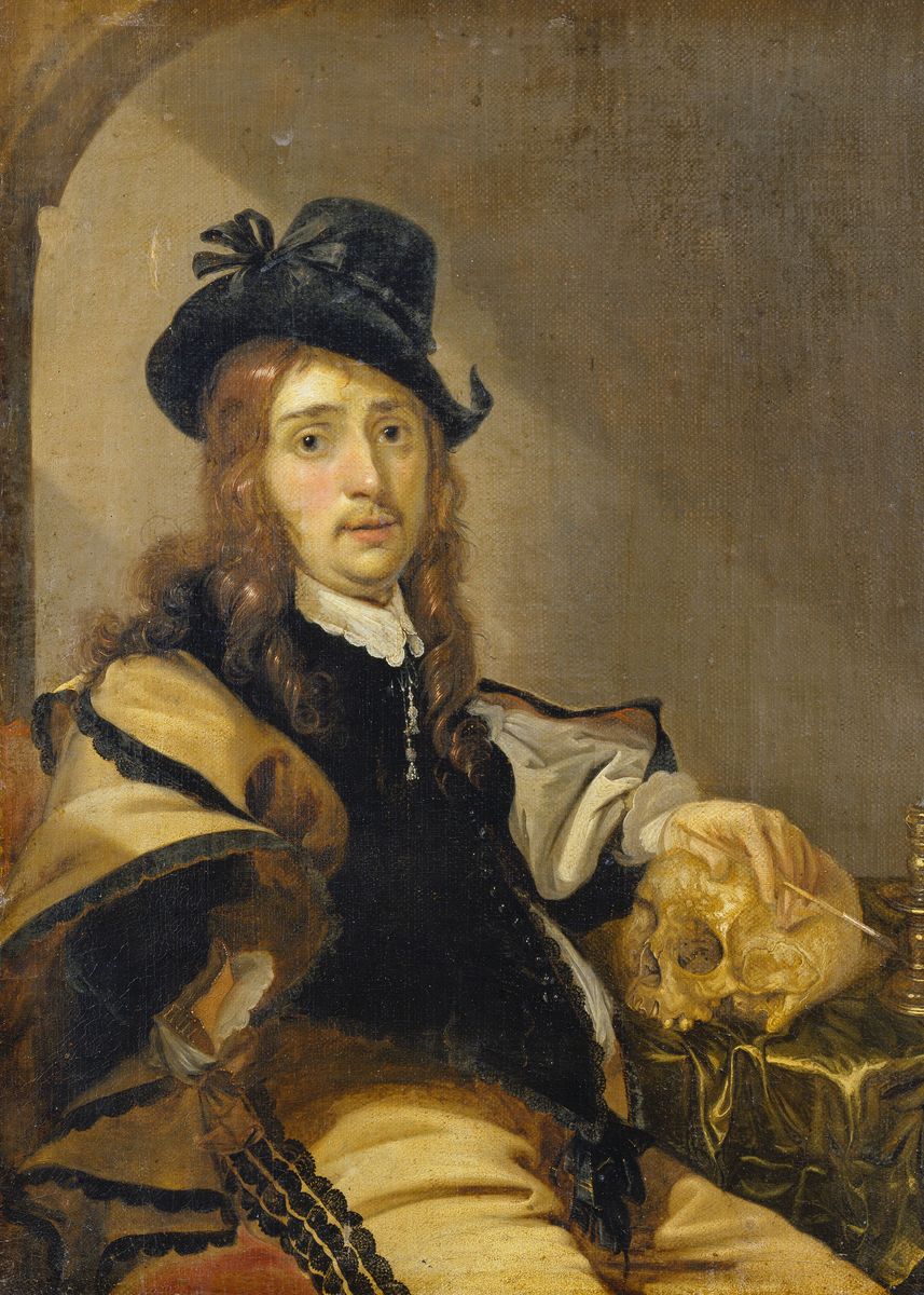 'Self Portrait with skull' Poster by tony4urban | Displate