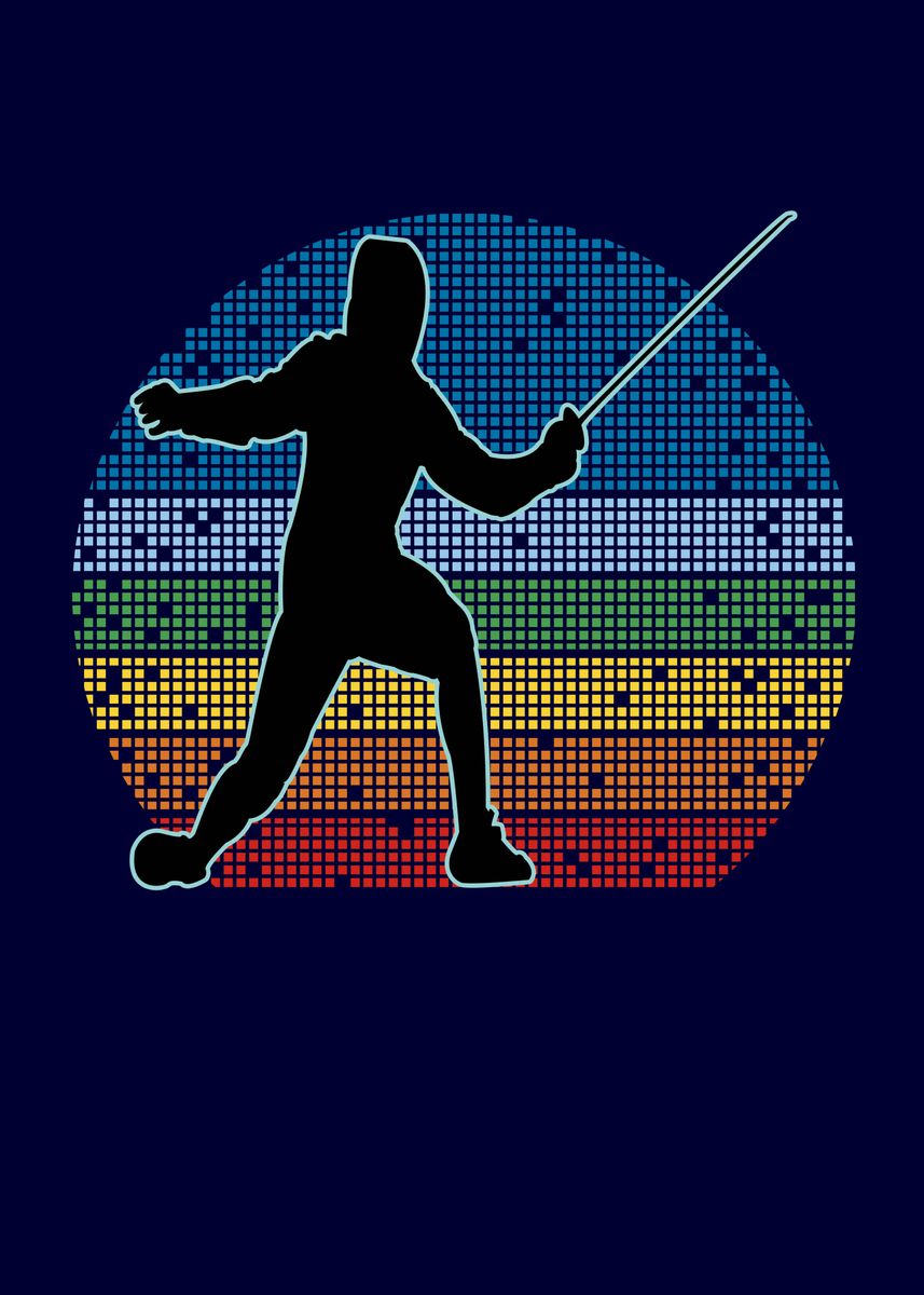 'Fencing' Poster, picture, metal print, paint by MzumO | Displate