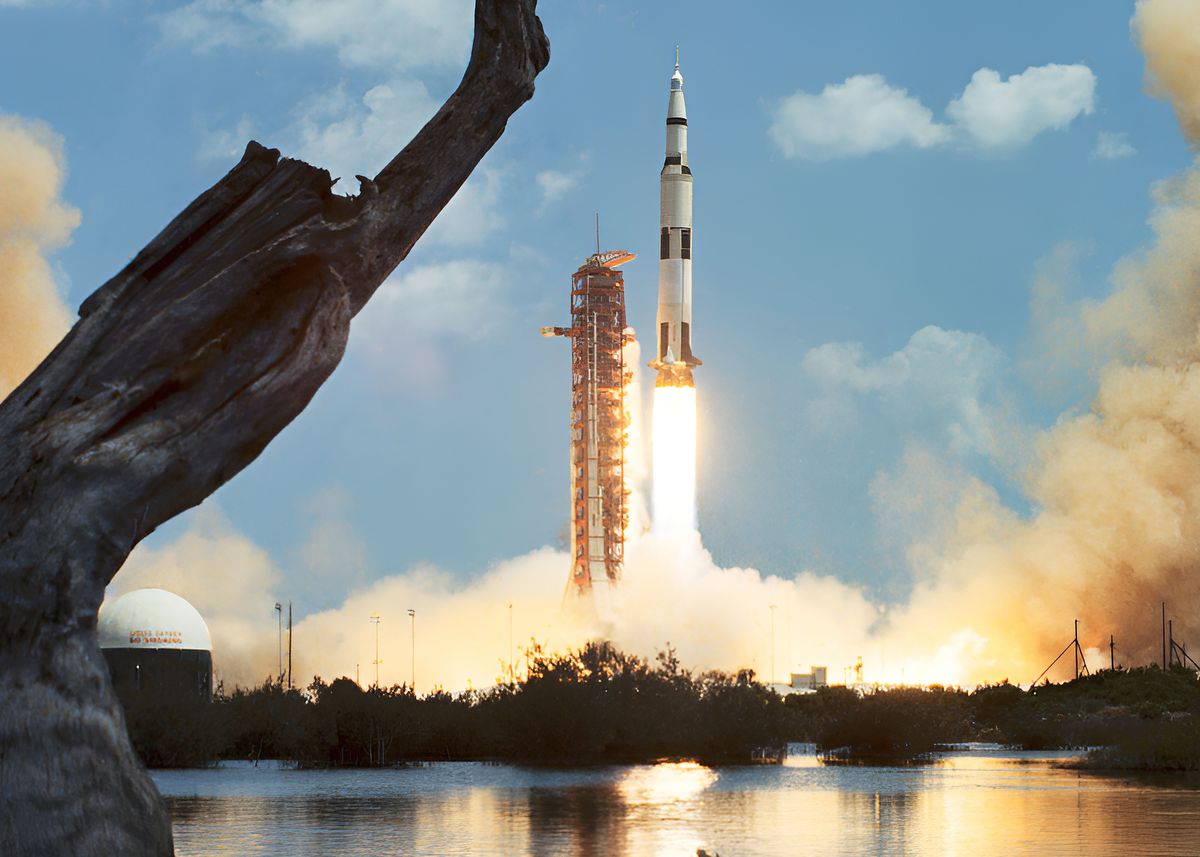 'Saturn V Launch' Poster by Galaxy Images | Displate