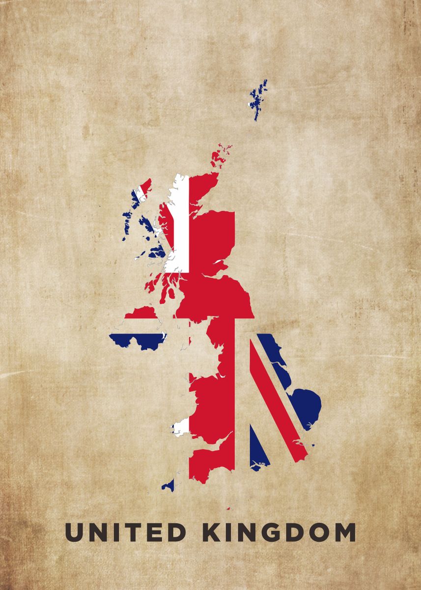 'United Kingdom' Poster, picture, metal print, paint by Trending ...