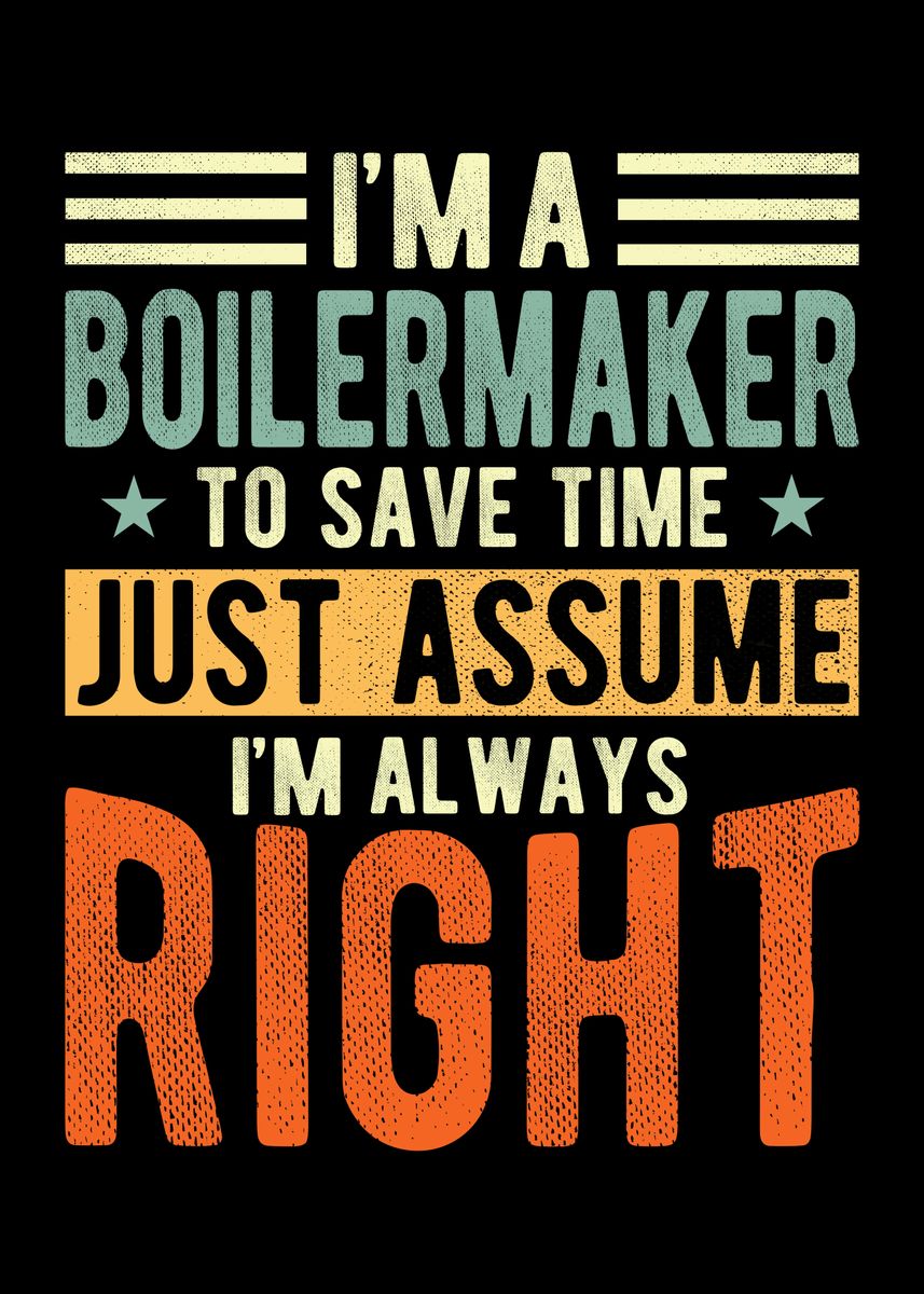 'Boilermaker' Poster, picture, metal print, paint by schmugo | Displate