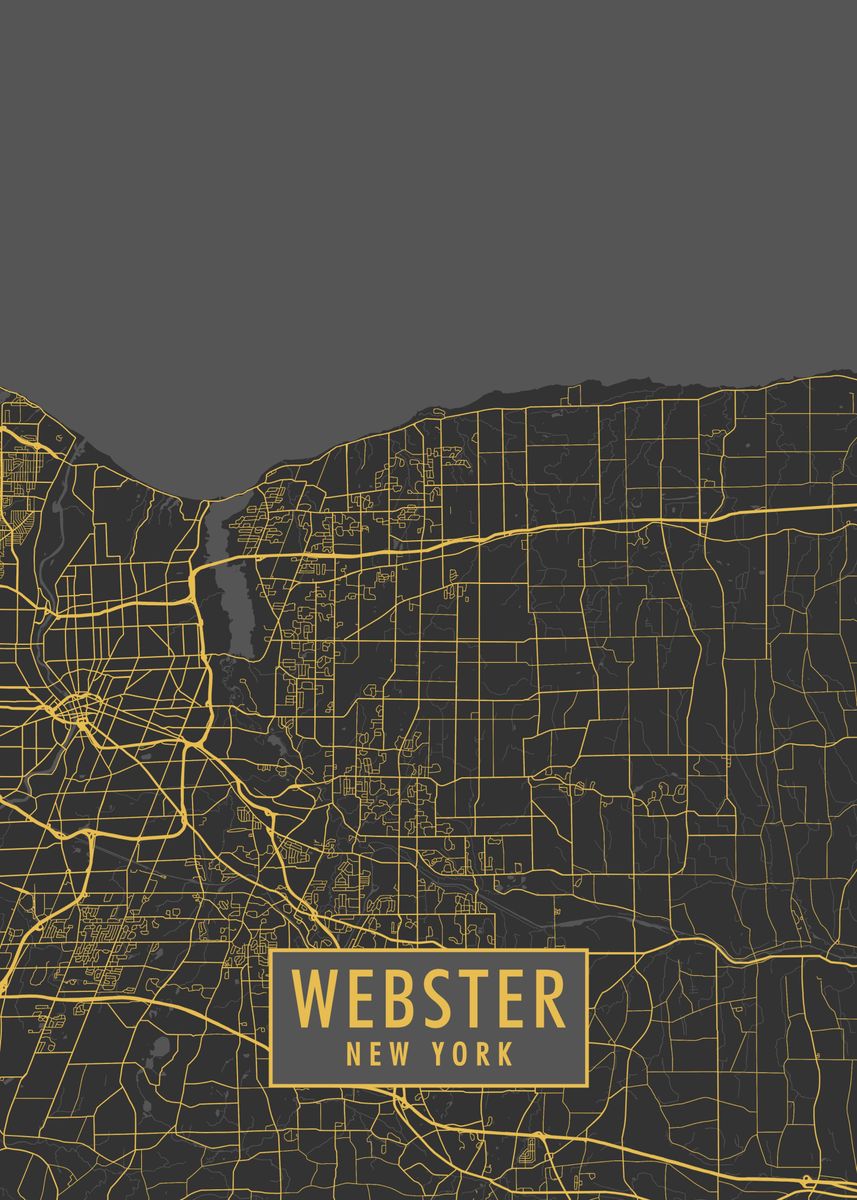 'Webster map' Poster, picture, metal print, paint by Miracle Studio ...