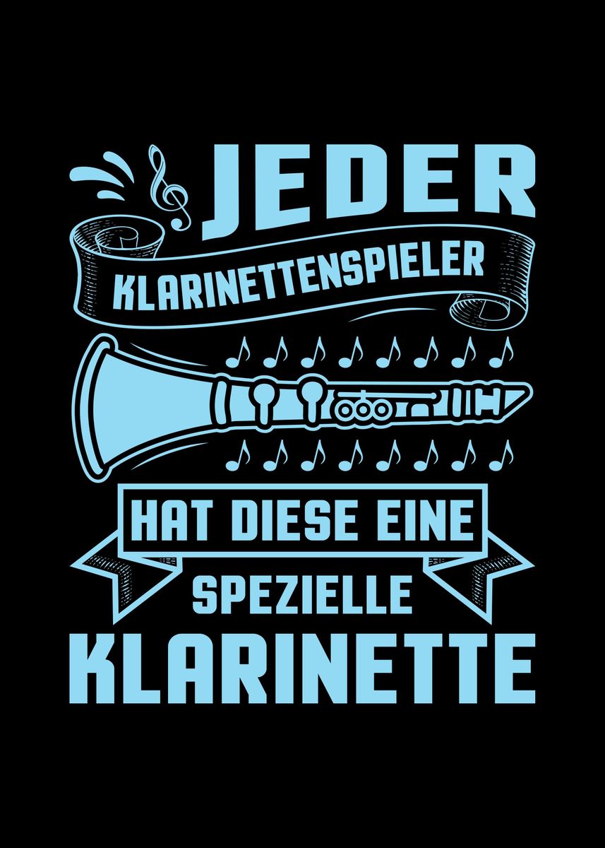 'German Clarinet' Poster, picture, metal print, paint by Sebastian ...