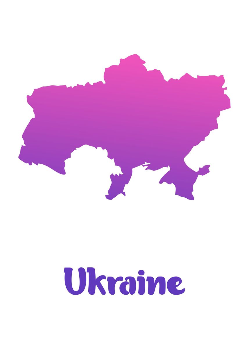 'Maps Ukraine' Poster by Doublede Design | Displate