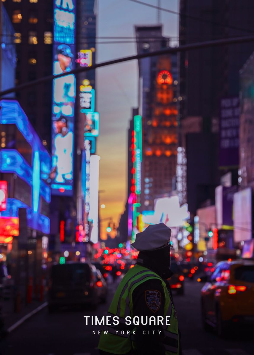 'Times Square ' Poster, picture, metal print, paint by Famous City ...