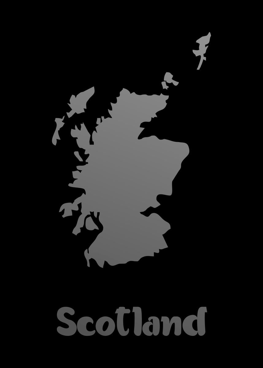 'Map Scotland' Poster by Dede Wiradinata | Displate