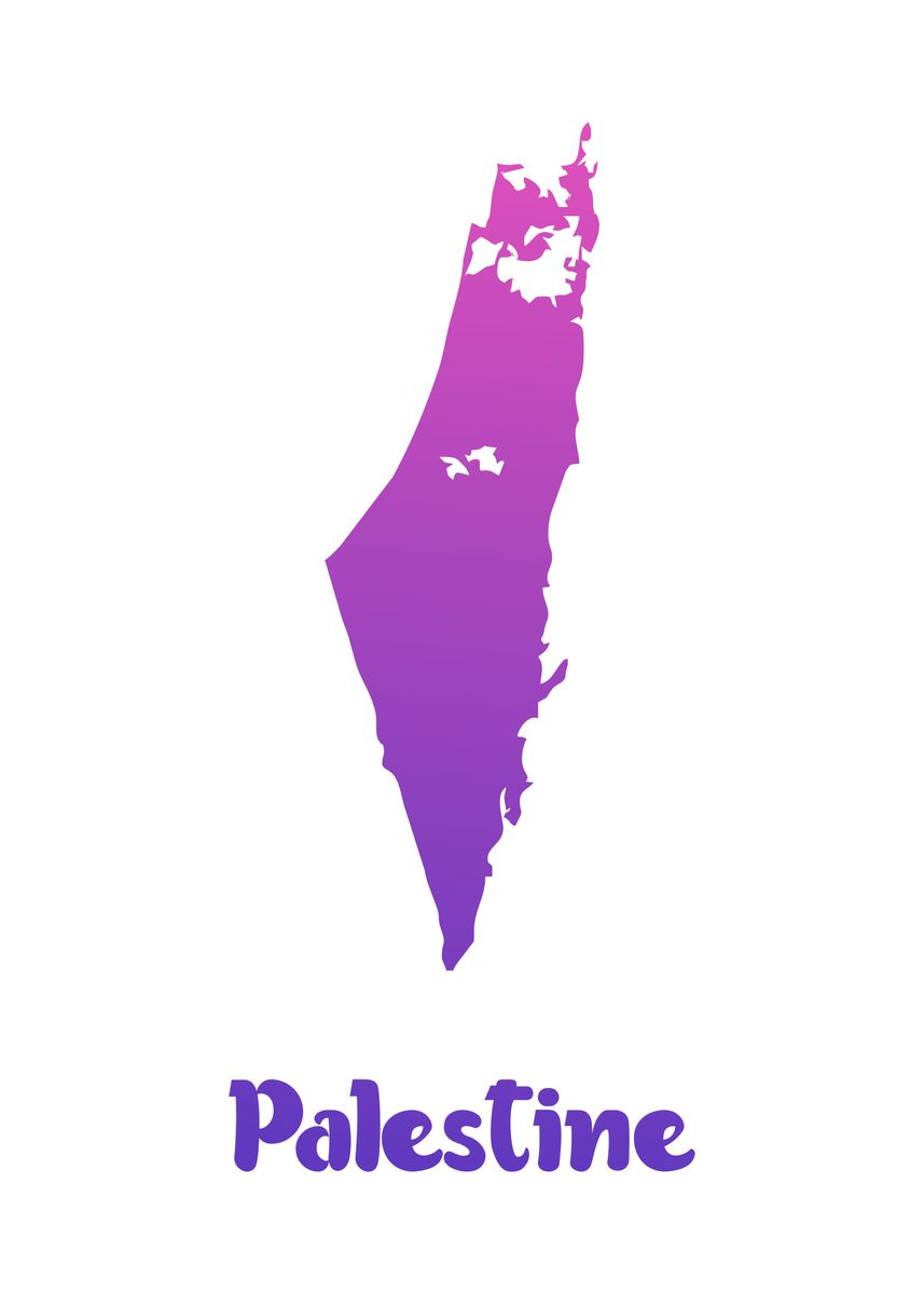 'Maps Palestine' Poster, picture, metal print, paint by Doublede Design ...