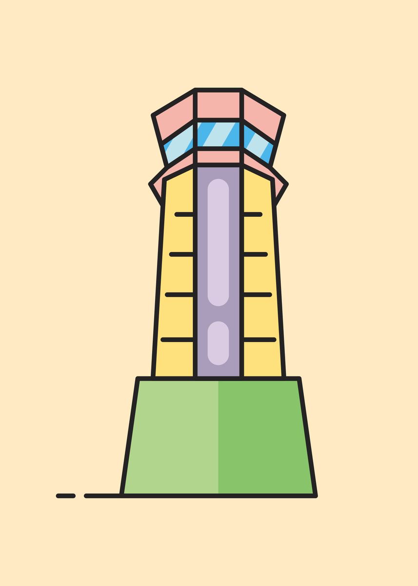 'Tower building monument' Poster by Rizky Dwi | Displate