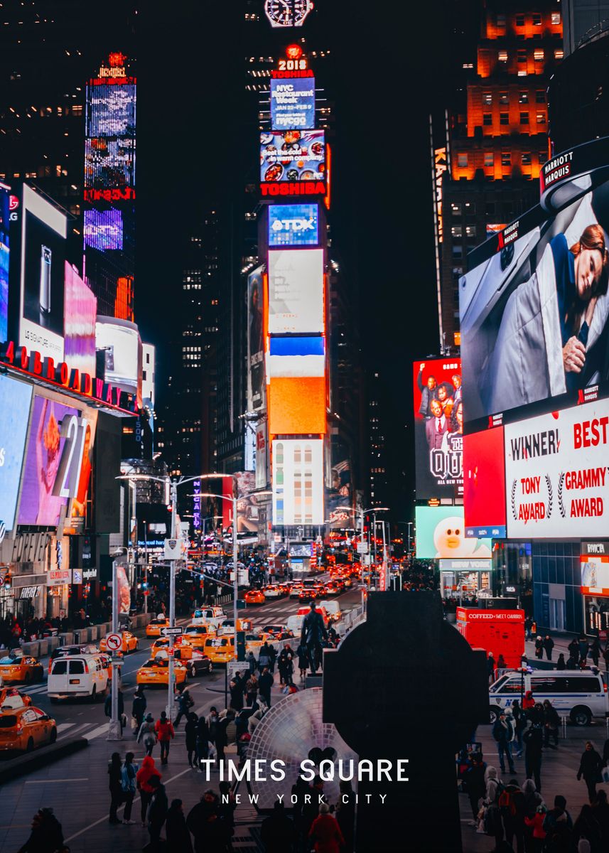 'Times Square ' Poster, picture, metal print, paint by Famous City ...